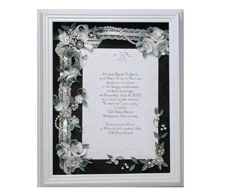 Framed Invitation, Framed Wedding Invitation, Black White Wedding ...