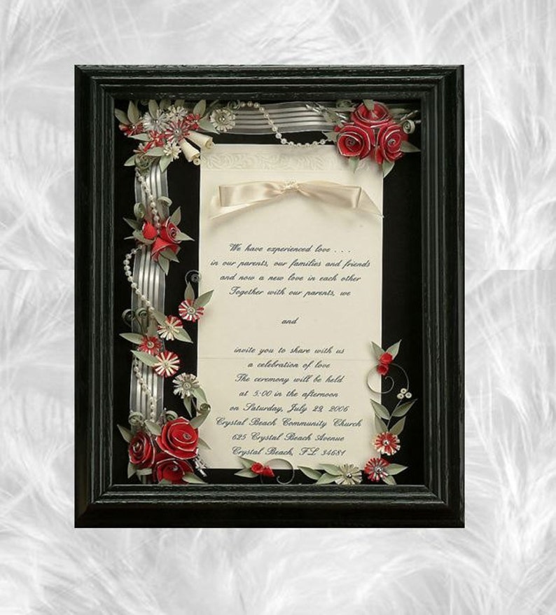 Framed Wedding Invitation Wedding Shadow Box Wedding Gift Etsy framed-wedding-invitation-wedding-shadow-box-wedding-gift-etsy