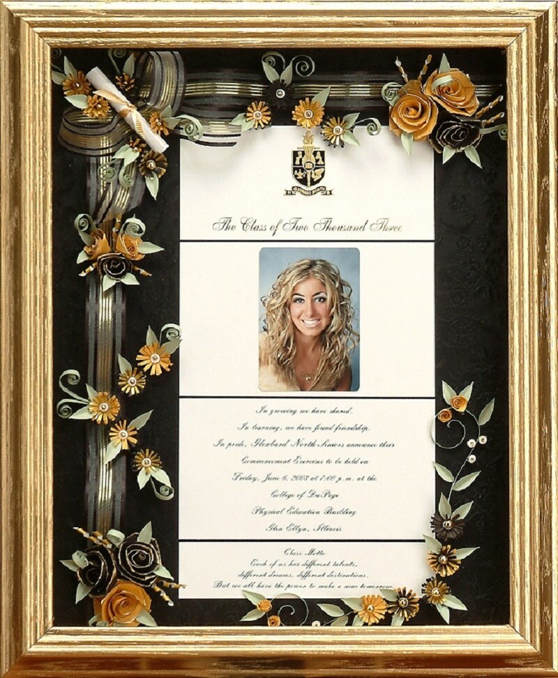 Framed Graduation Invitation, Graduation Announcement, Graduation ...