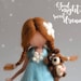 Needle Felted Fairy With Teddy Bear, Fairy Decor for Girls Room, Wool ...