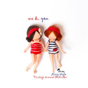 Best Friend Gift Set Wool Dolls, Personalized Doll, Needle Felted - Etsy