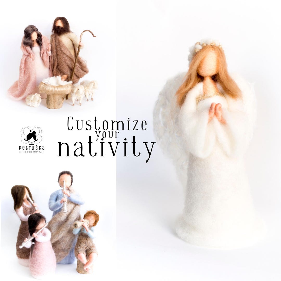 Personalized Felted Nativity Scene – Your Family as Part of the Story ...