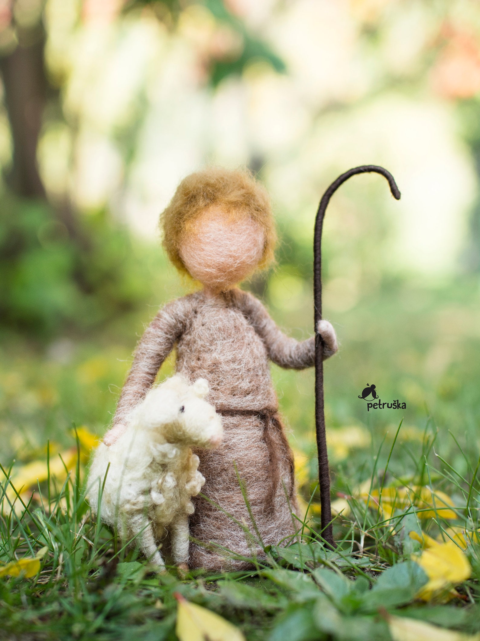 Shepherd and Sheep - Nativity Scene - Christian Gift - Needle Felted - Etsy