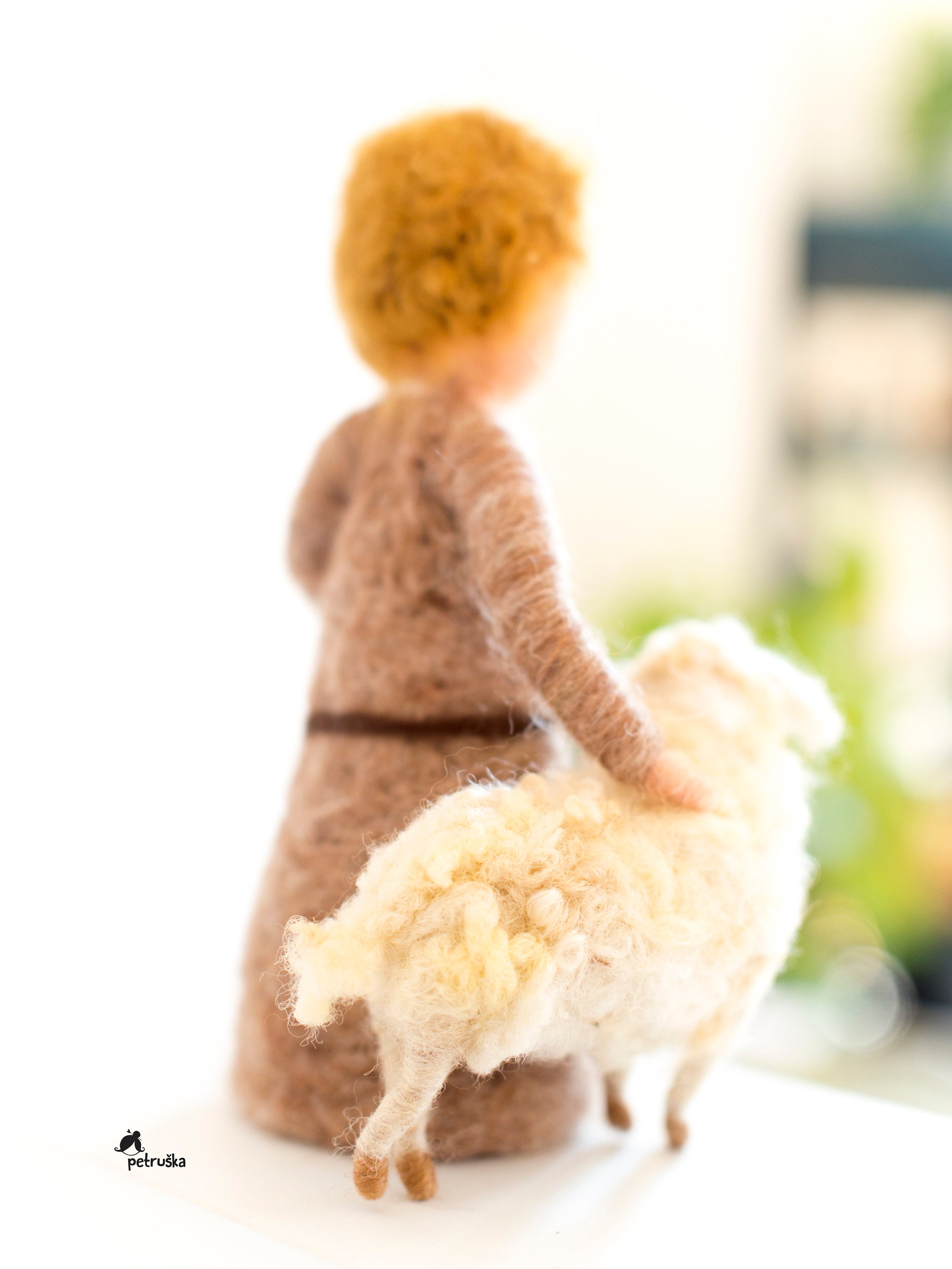Shepherd and Sheep - Nativity Scene - Christian Gift - Needle Felted - Etsy