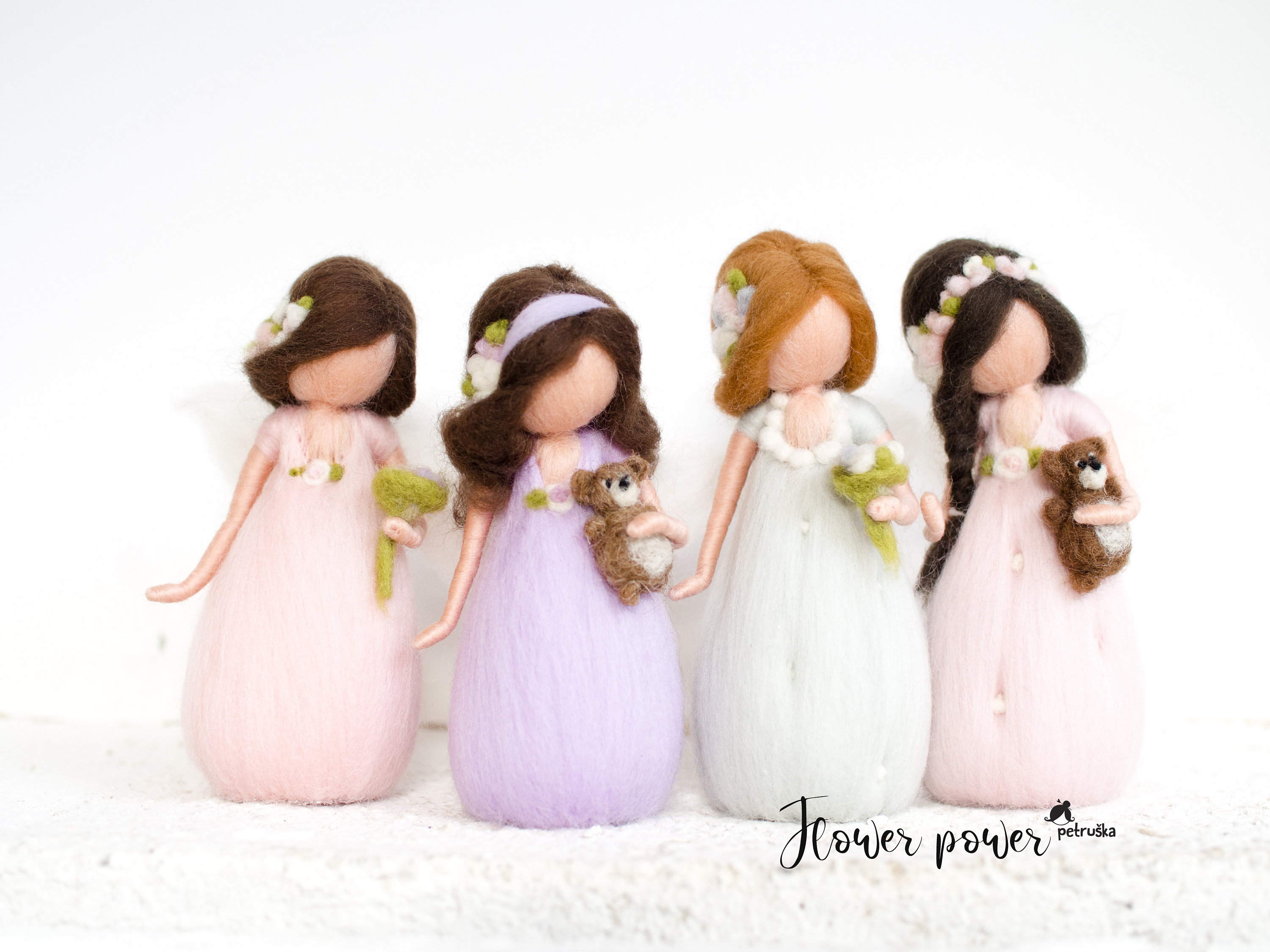 Felted Fairy Doll Flower girl Gift Fairy bedroom decor | Etsy