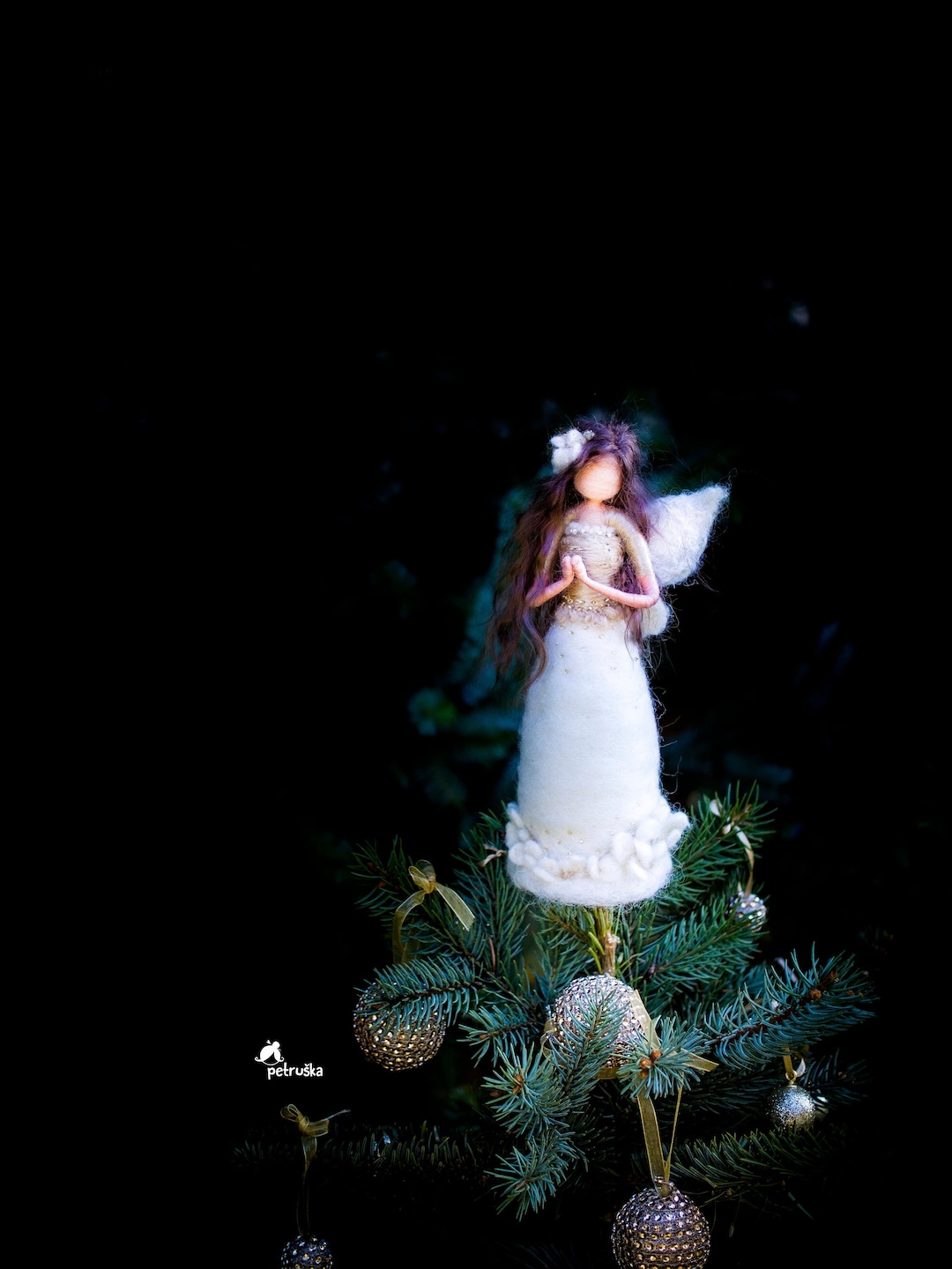 Angel Tree Topper, Christmas Angel Figurine - Etsy