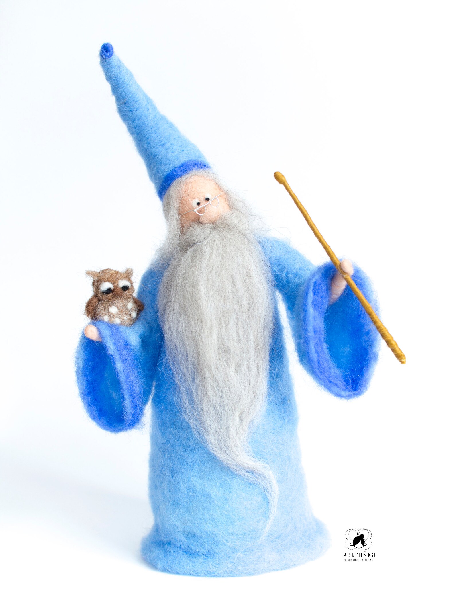 Needle Felted MERLIN Figurine Wizard Sculpture Personalized | Etsy