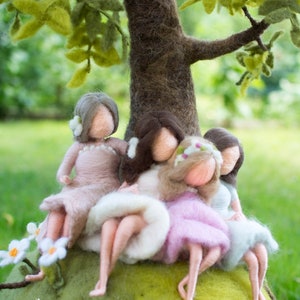 Felted Personalized Family Tree Sculpture, Personalized Family Portrait ...