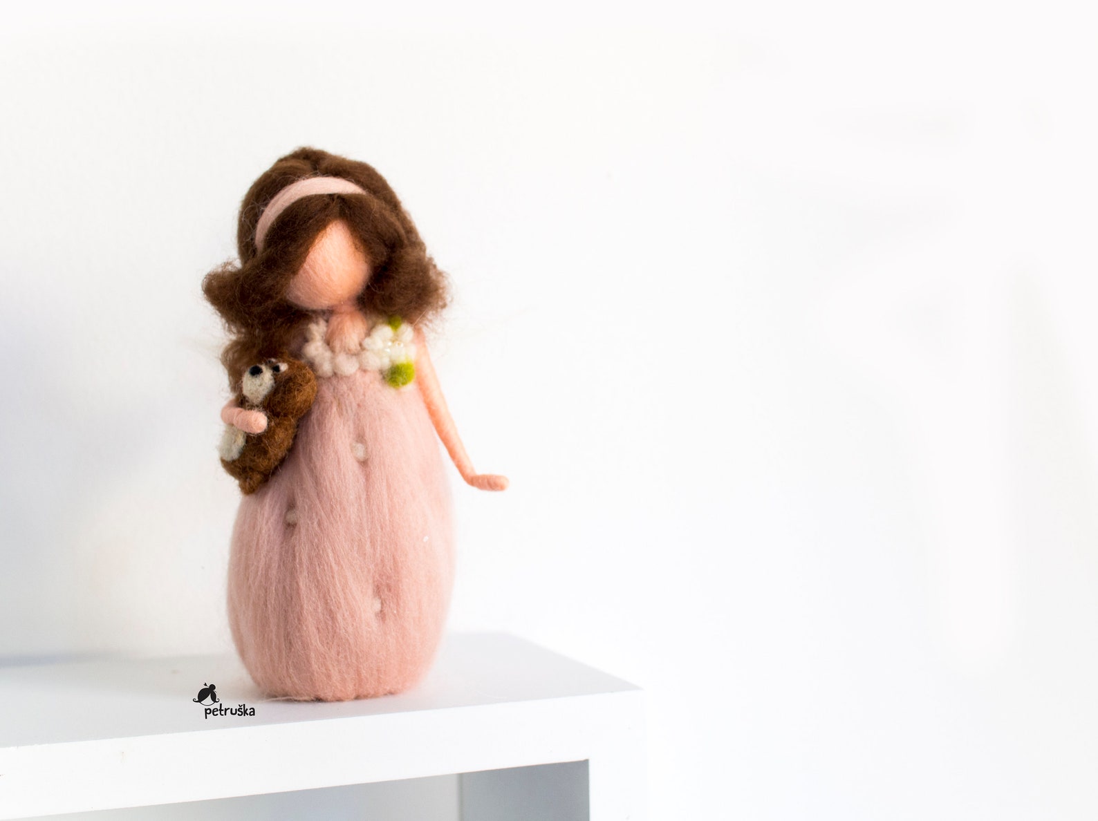 Needle Felted Fairy With Teddy Bear Fairy Decor for Girls | Etsy