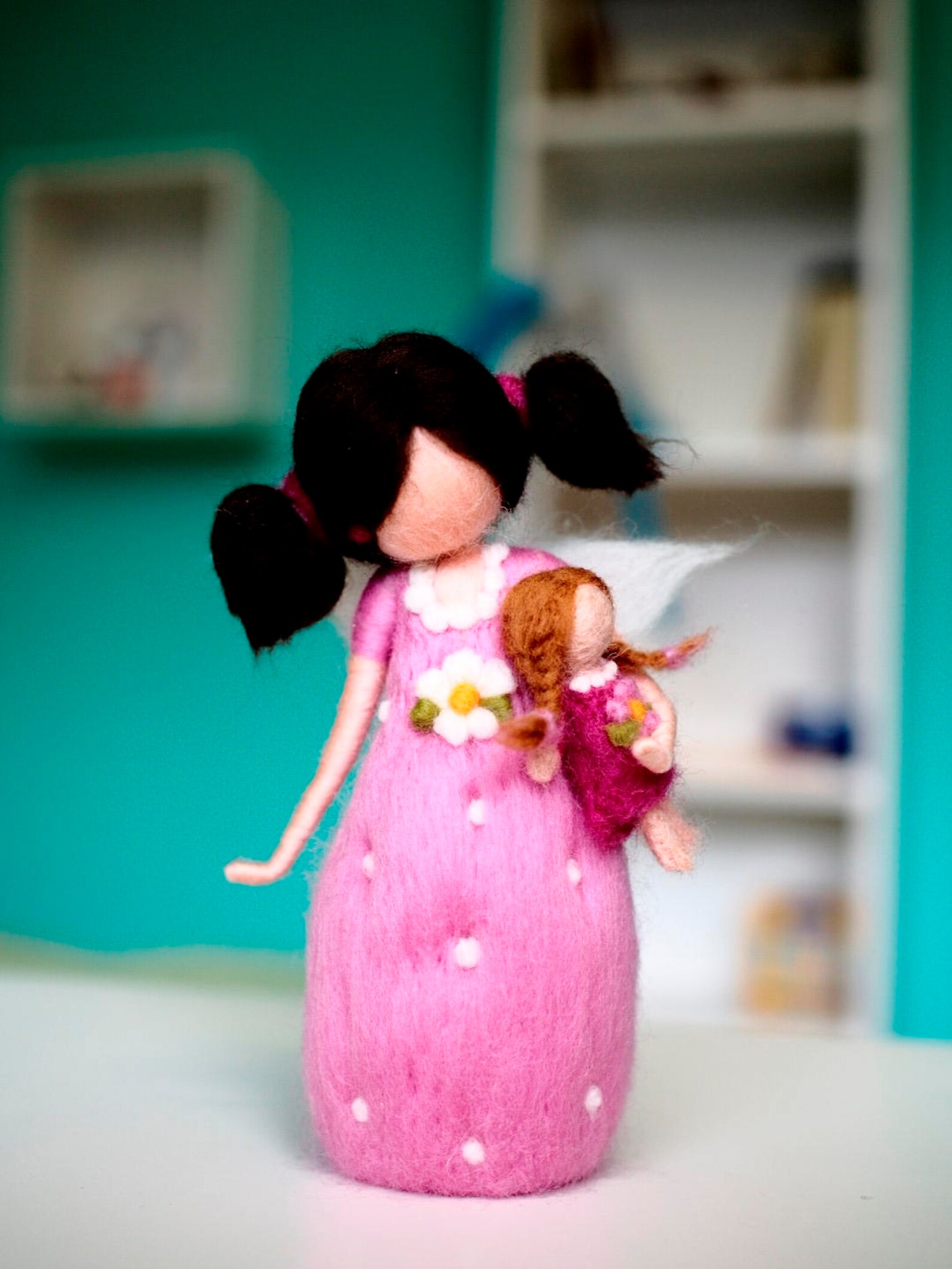 Felted Fairy Doll, Flower Girl Gift - Fairy Bedroom Decor - Tooth Fairy ...