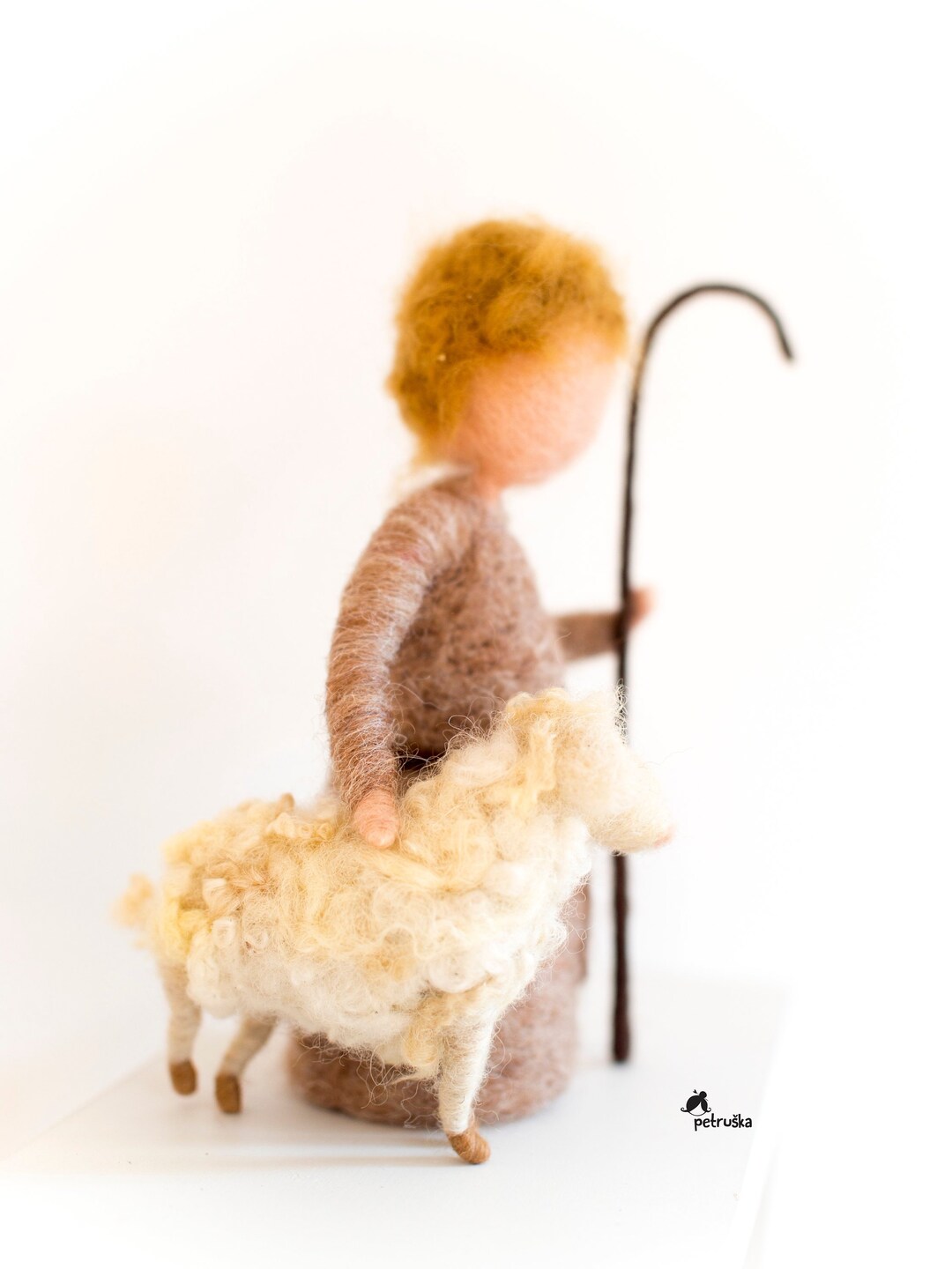 Shepherd and Sheep - Nativity Scene - Christian Gift - Needle Felted - Etsy
