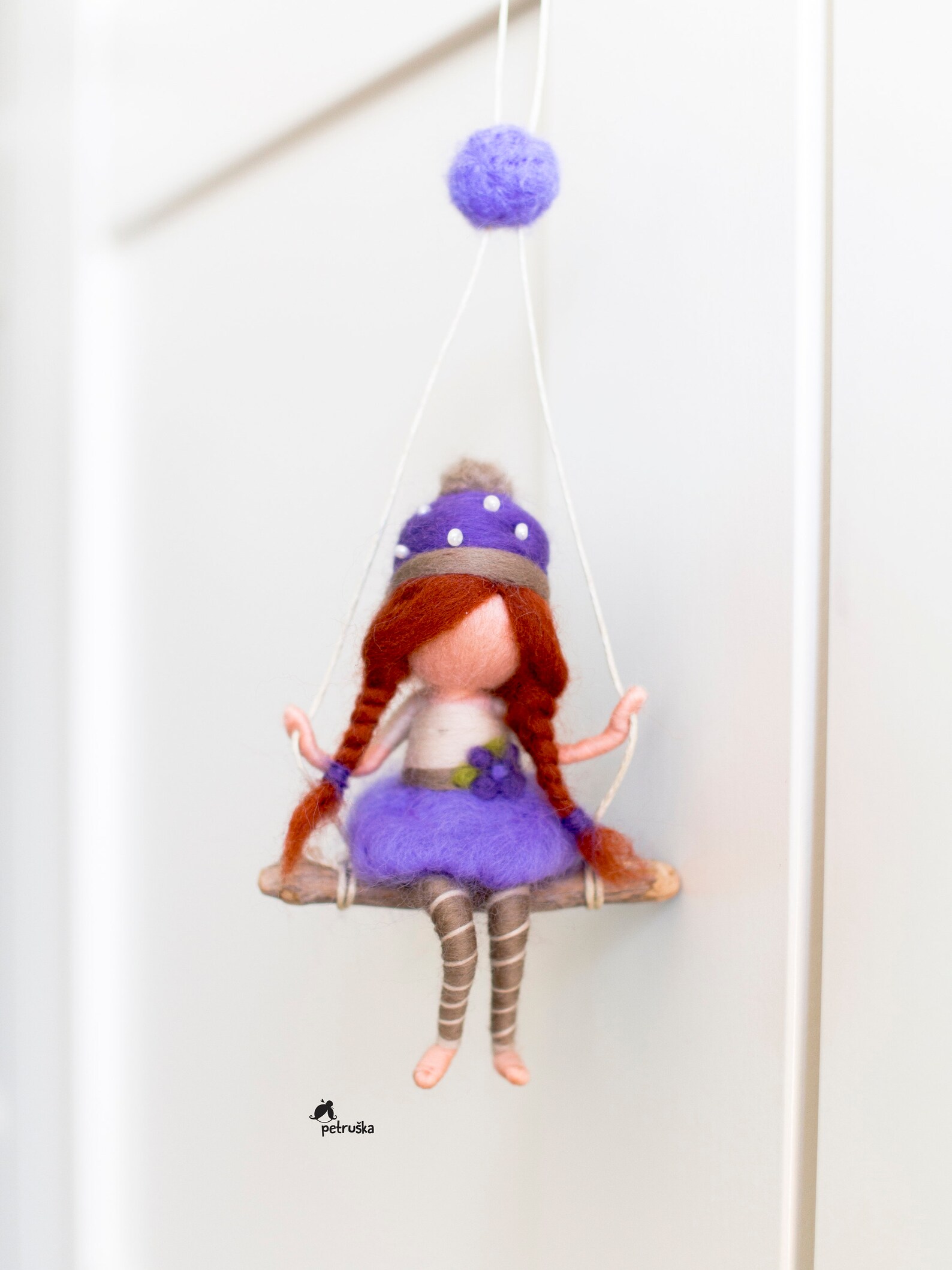 Needle felted Tiny Fairy Hanging Mobile or Fairy Necklace | Etsy