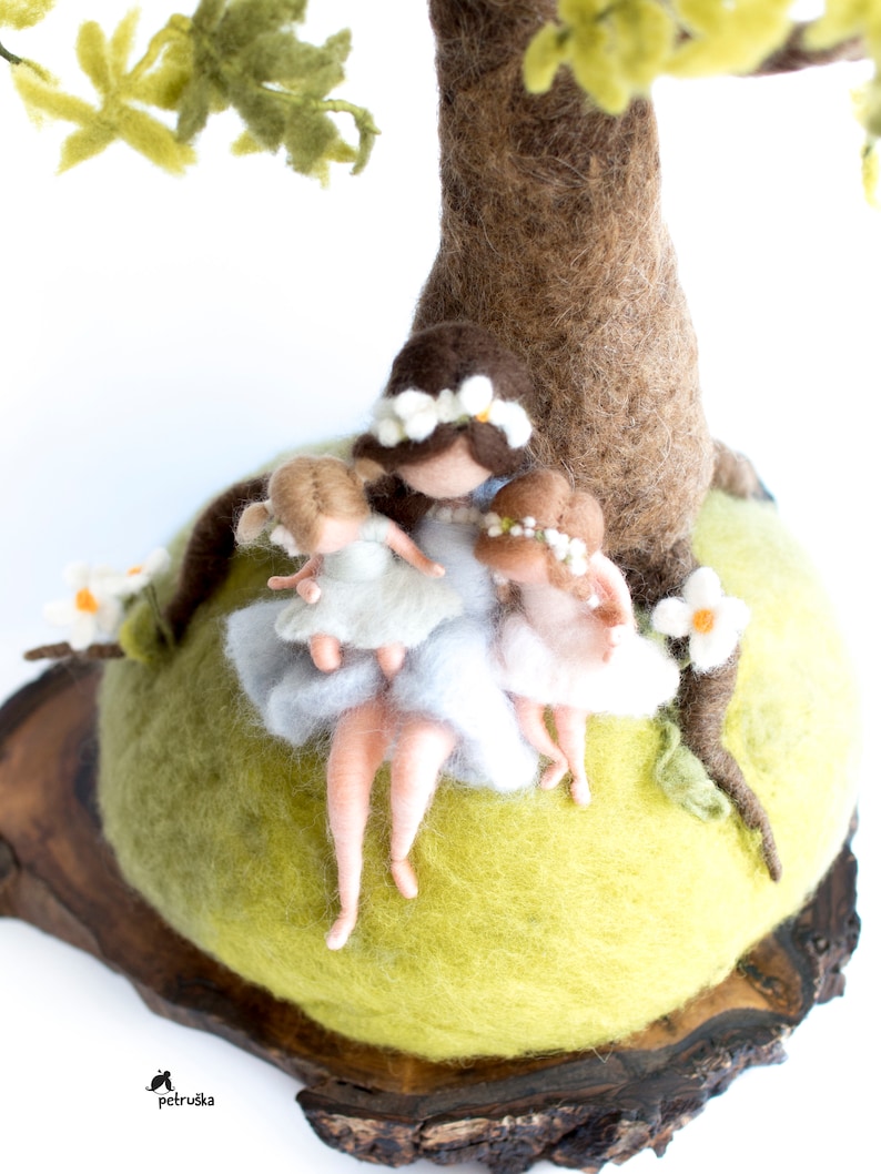 Felted Personalized Family Tree Sculpture, Personalized Family Portrait ...