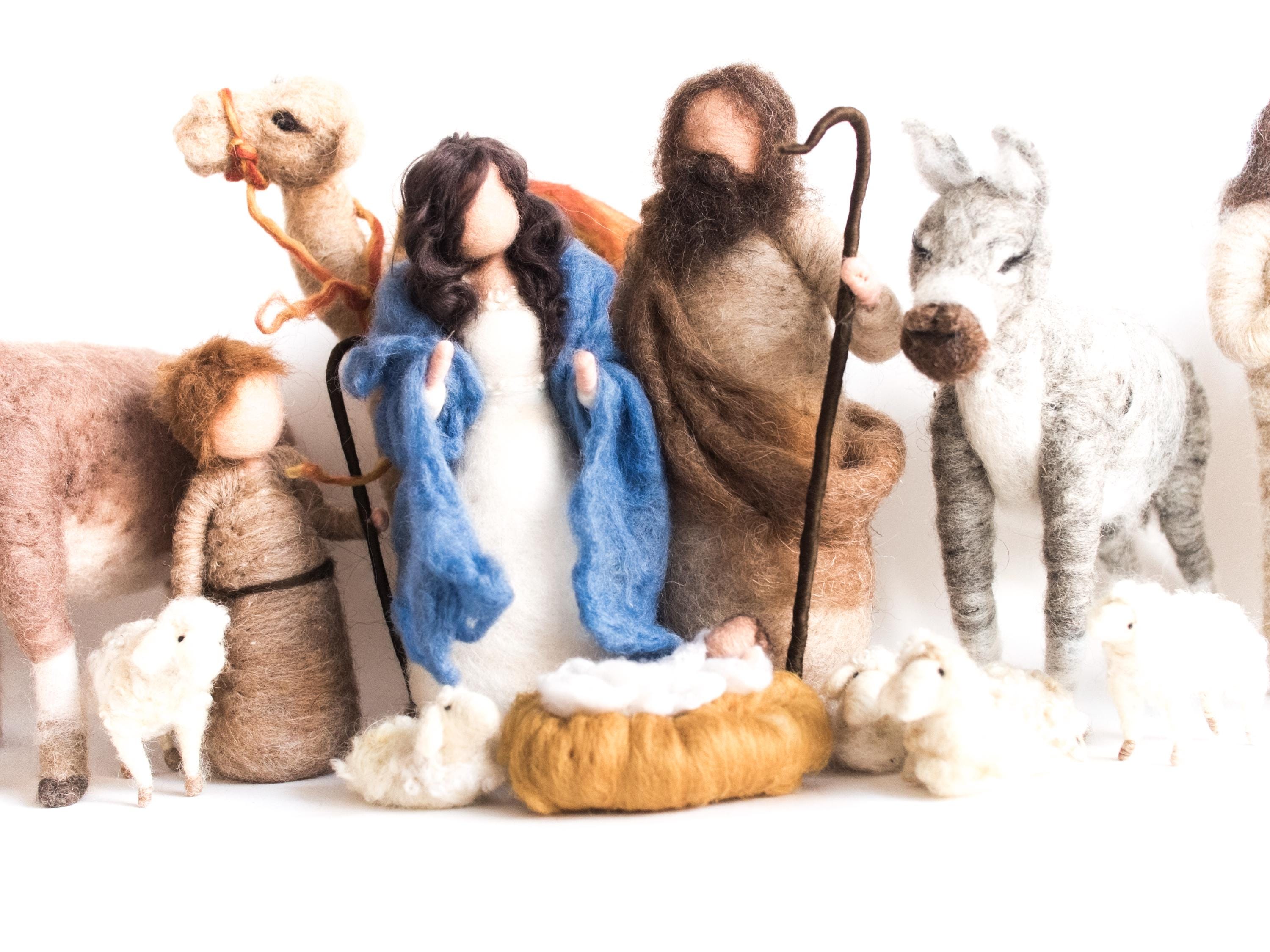 Personalized Felted Nativity Scene – Your Family as Part of the Story ...