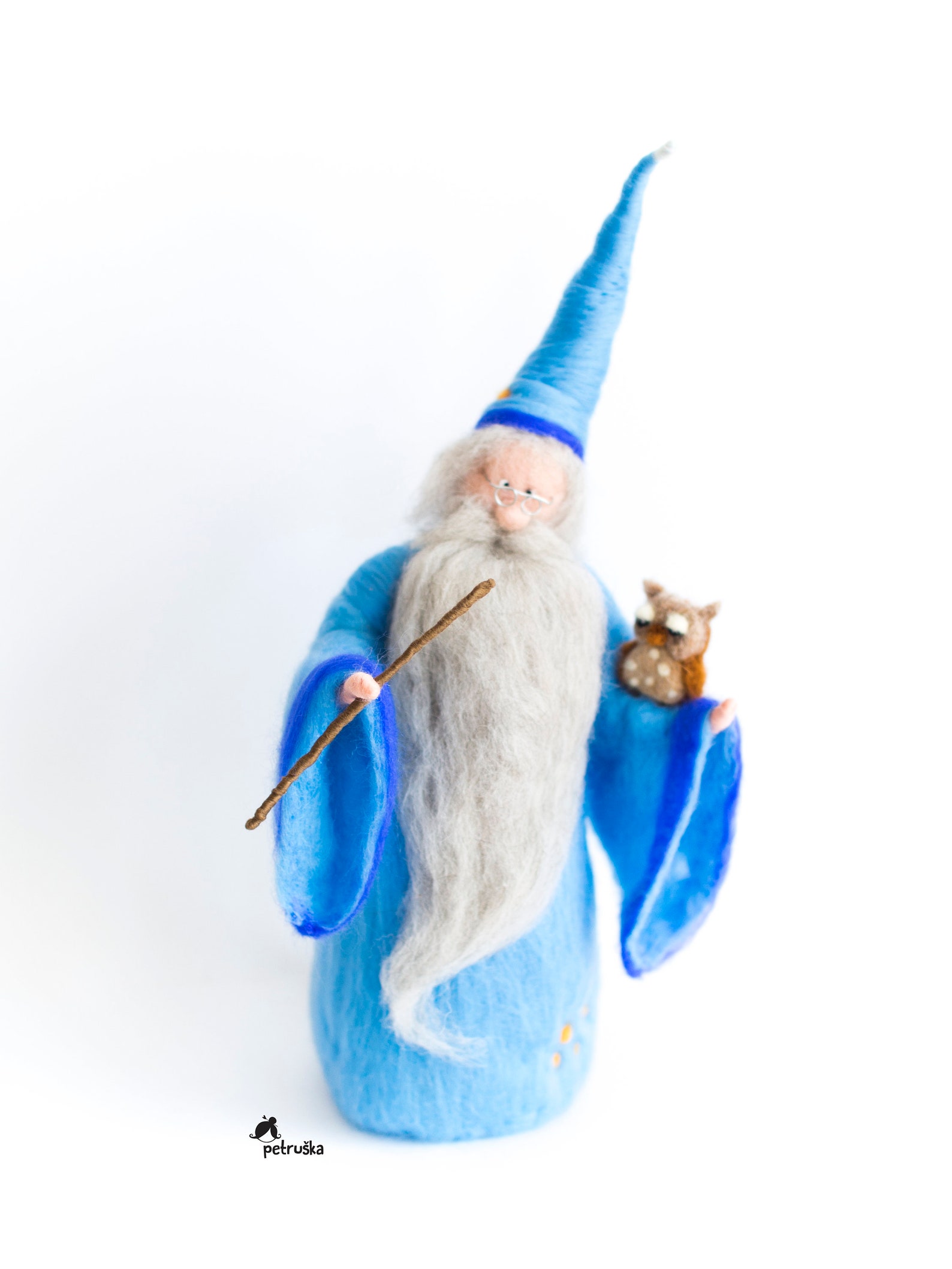 Needle Felted MERLIN Figurine Wizard Sculpture Personalized | Etsy