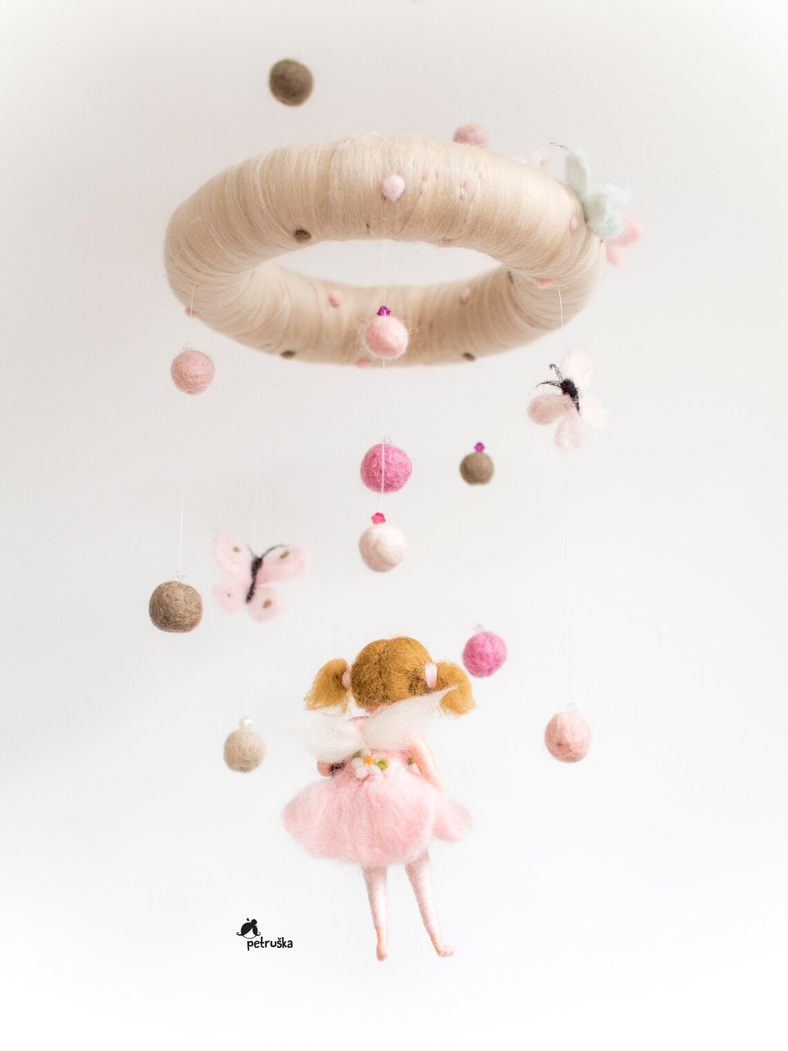 Pink Fairy hanging mobile Baby Shower Mobile Its a Girl | Etsy