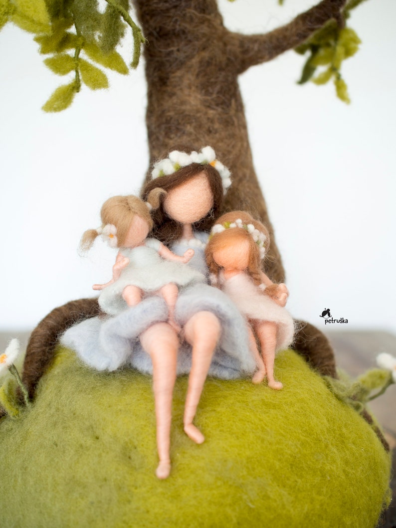 Felted Personalized Family Tree Sculpture, Personalized Family Portrait ...