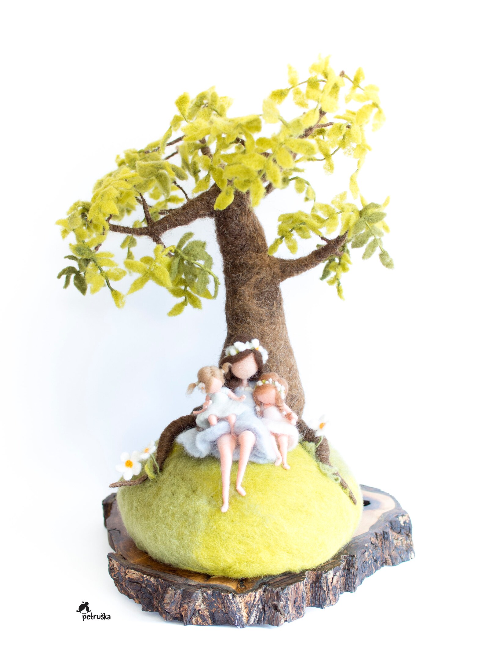 Felted Personalized Family Tree Sculpture, Personalized Family Portrait ...
