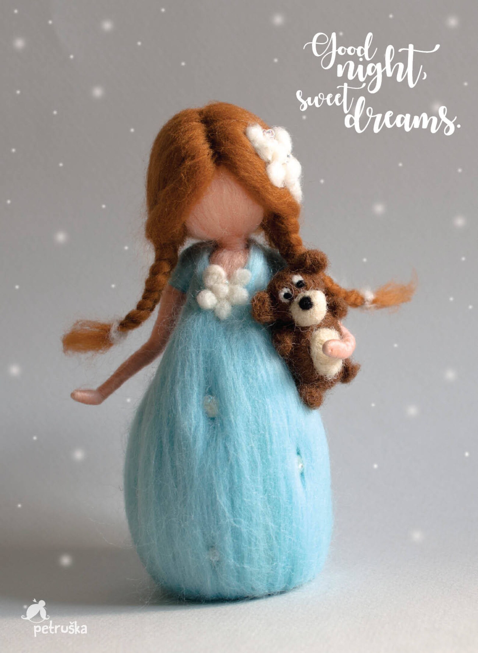 Needle Felted Fairy With Teddy Bear Fairy Decor for Girls | Etsy