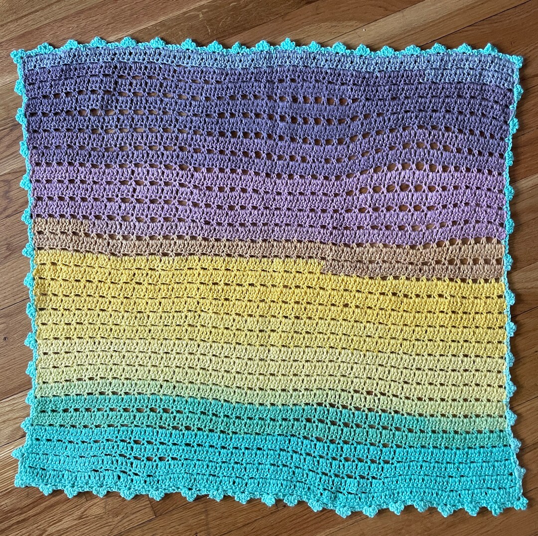 Hand Crocheted Baby Blanket Receiving Blanker - Etsy
