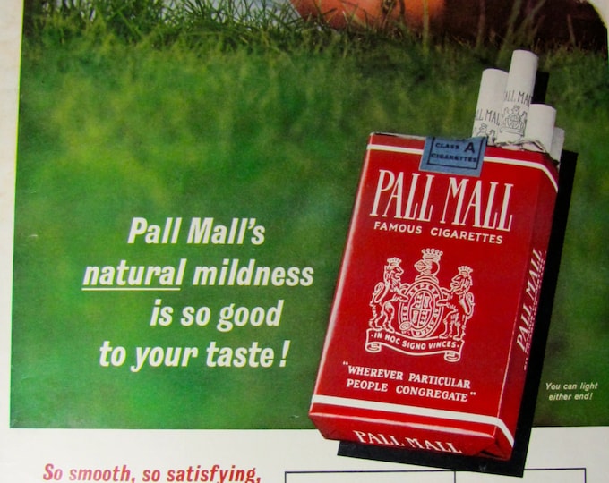 Vintage Tobacco Ad, Vintage Cigarette Ad, Magazine Ad, Print Ad, 1960s ...