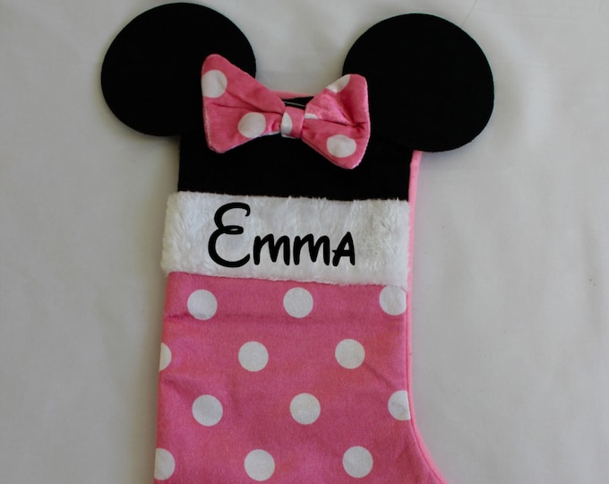 Personalized Minnie Mouse Christmas Stocking - Etsy