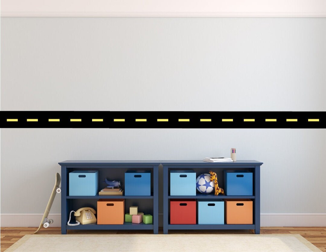 Road Wall Decals, Road Wall Border, Kids Room Wall Sticker Wall Border ...
