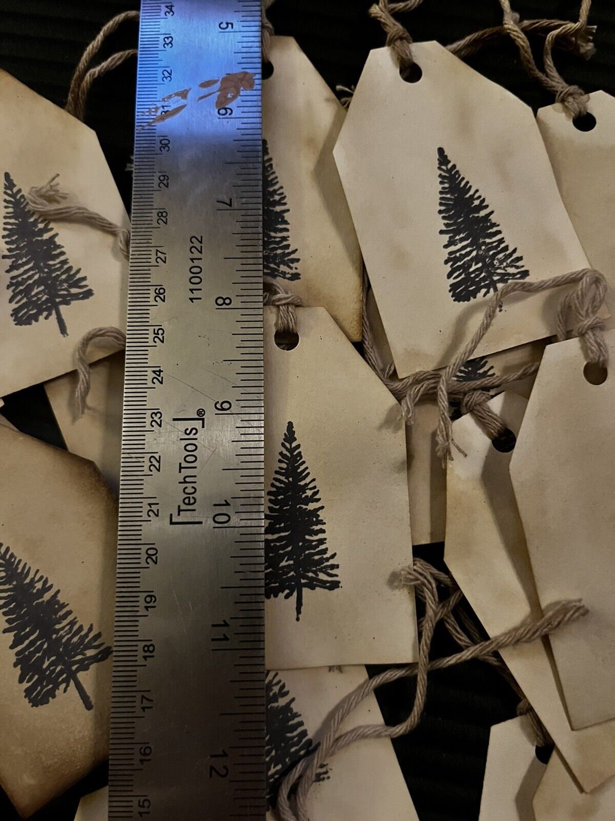 24 Primitive Gift Tags-pine Trees-forest-camping-hang Tags - Etsy