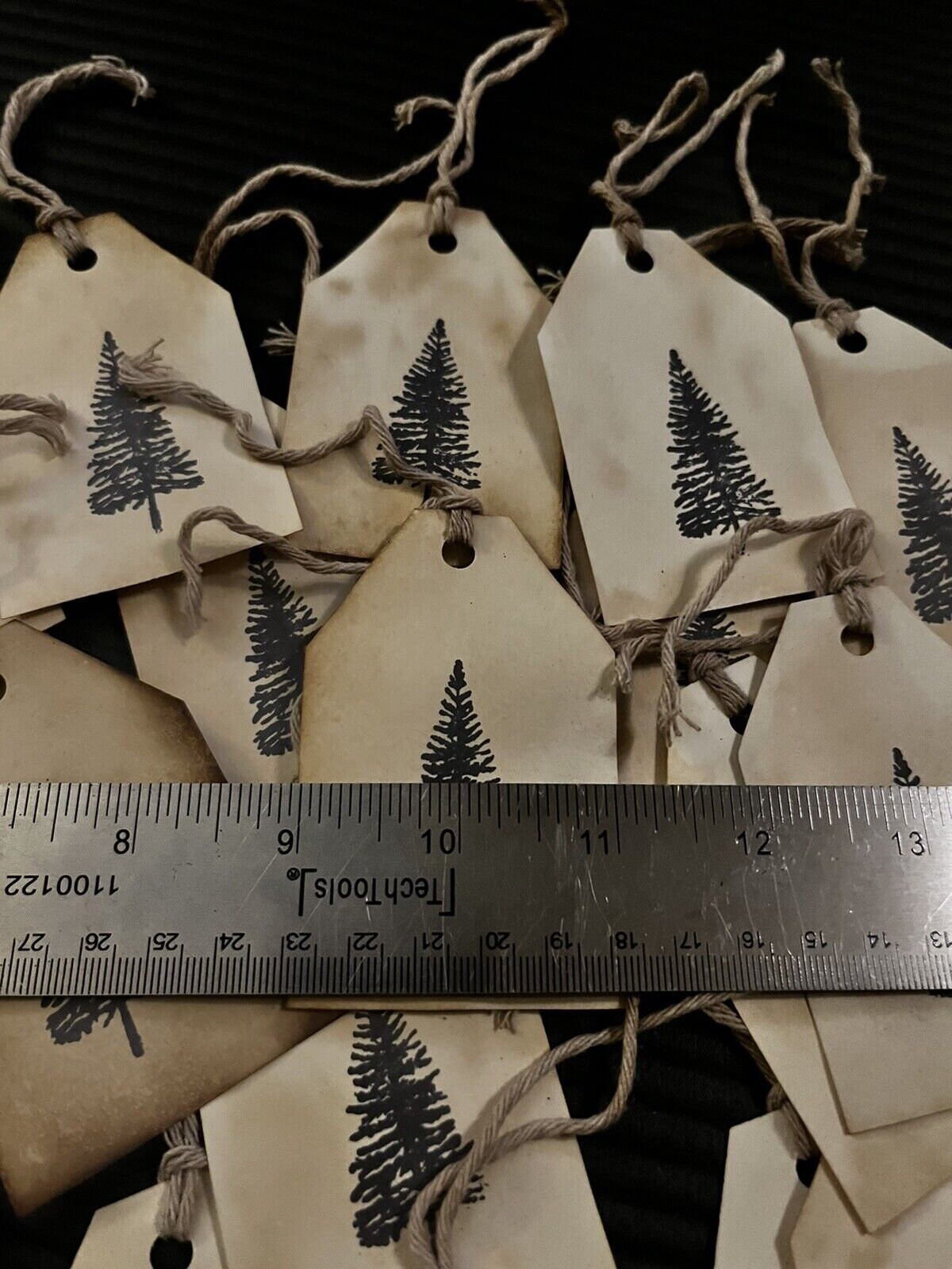 24 Primitive Gift Tags-pine Trees-forest-camping-hang Tags - Etsy