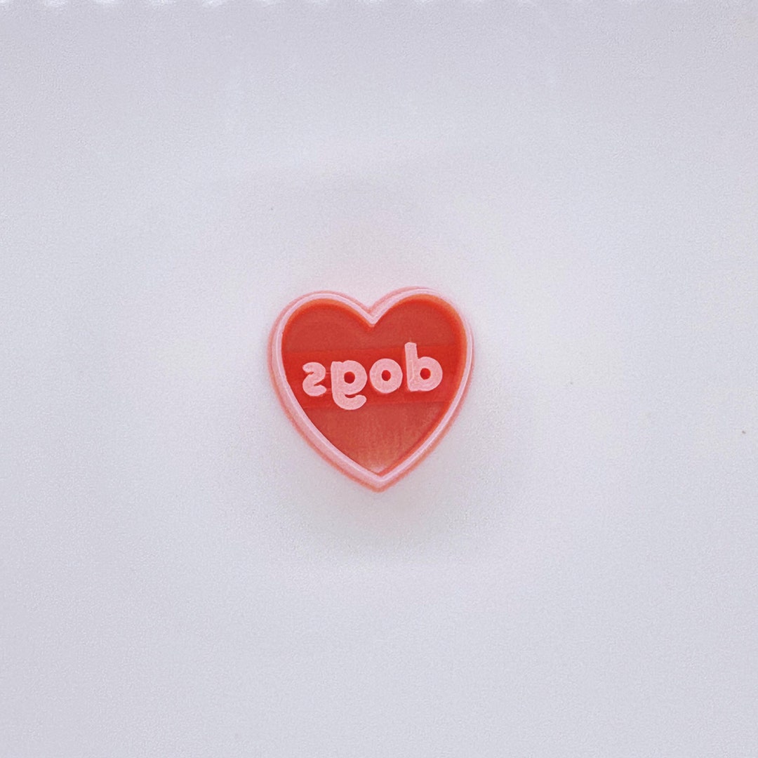I HEART DOGS - Polymer Clay Cutter - Clay Imprint - Embossed Stamp ...