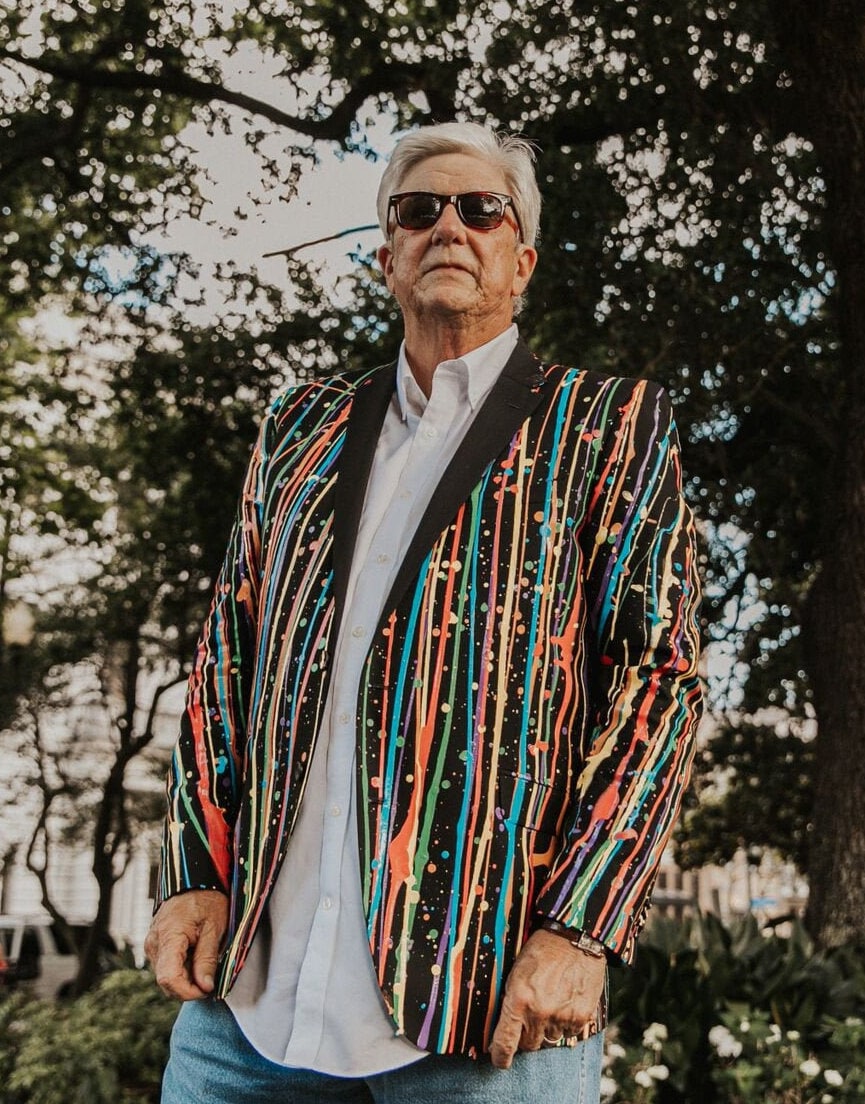 Rainbow Painted Jacket - Rainbow Costume for Men - Mardi Gras Costume ...