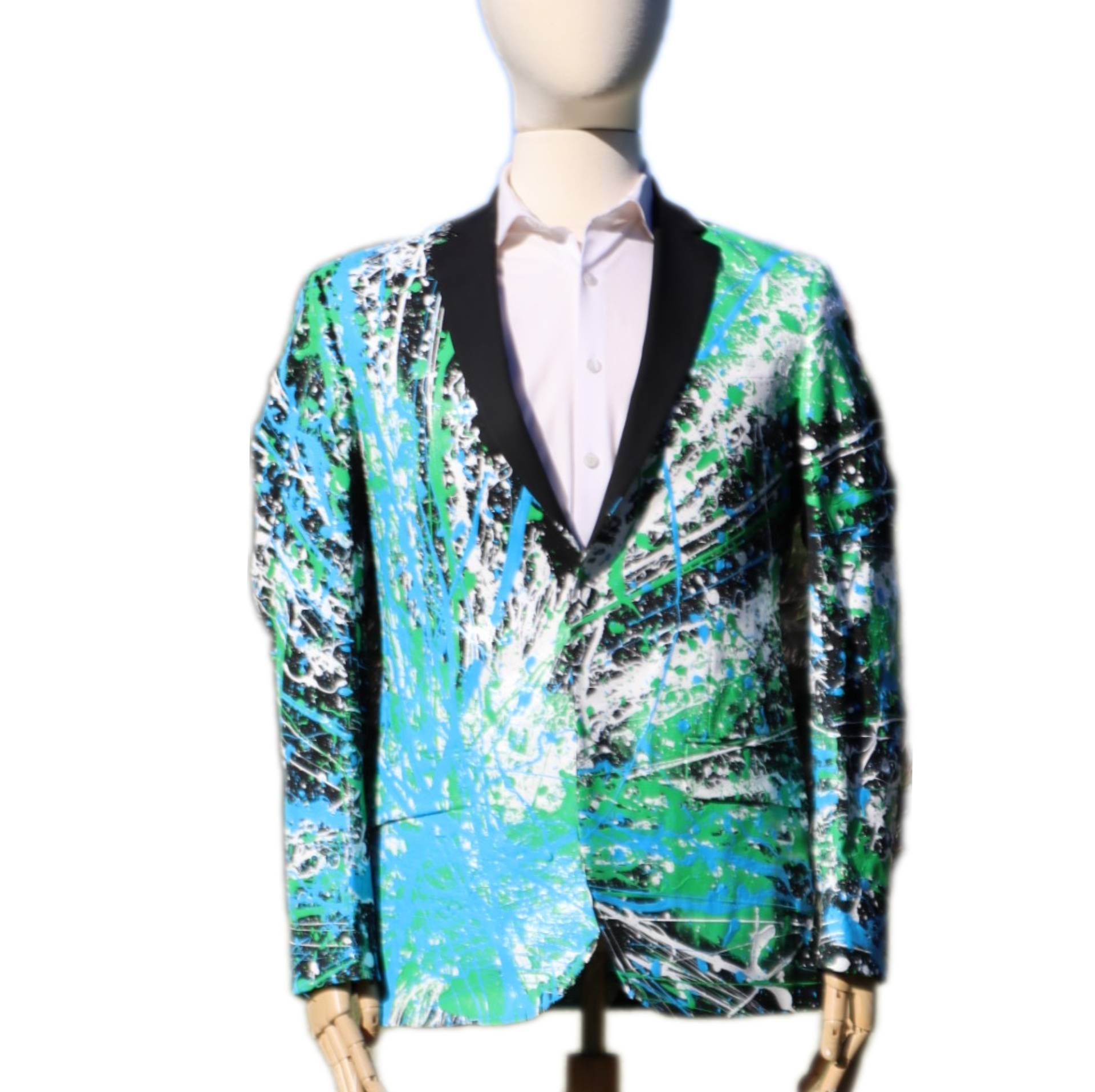 Men's Hand Painted Jacket Blazer Suit Custom Resortwear Big and Tall ...