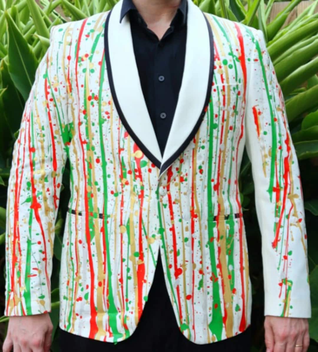 MEN'S CHRISTMAS COSTUME Suit Mens Christmas Party Suit Red Green White ...