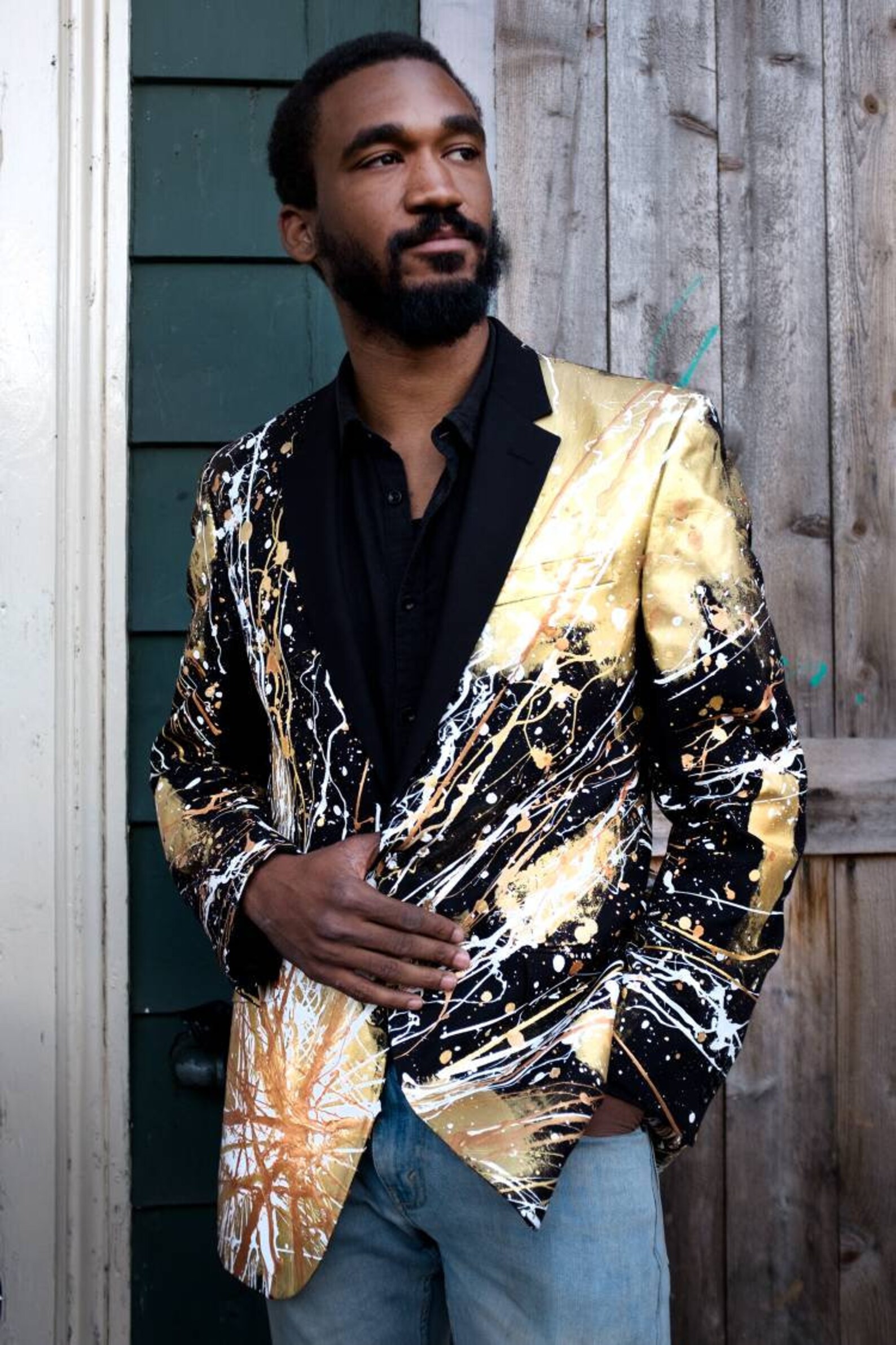 Gold Painted Carnival Costume for Men - Mardi Gras Suit Gold- Mardi ...