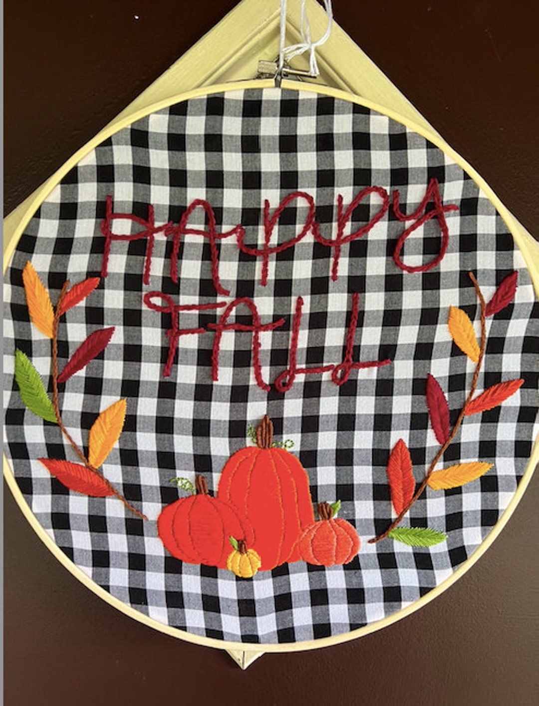 Embroidery Pattern, Happy Fall - Etsy