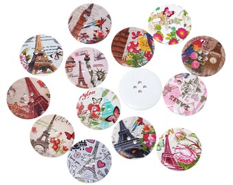 Paris buttons | Etsy