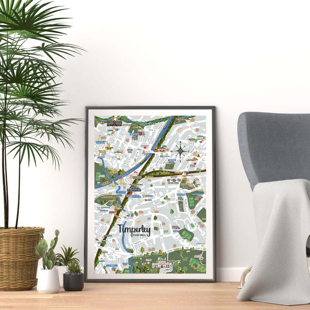 Timperley Map. Illustrated Map of West Timperley and Surrounding Areas ...