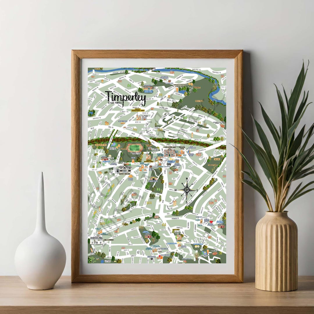 Timperley Map. Illustrated Map of Timperley Village and Surrounding ...