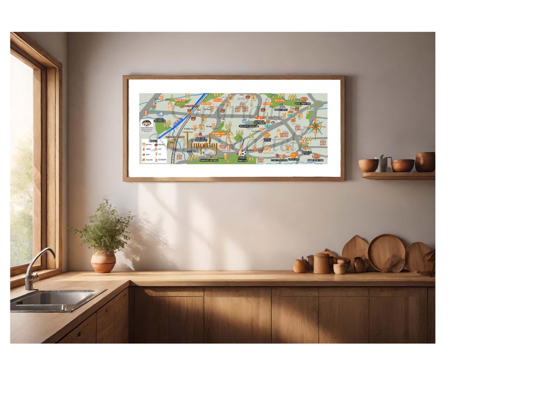 Timperley Map. Panoramic Illustrated Map. Altrincham. Print Only. 18 X ...