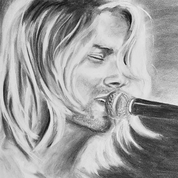 Kurt Cobain Original Drawing - Etsy