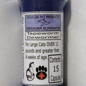 Cat and Kitten Tapeworm Wormer for All Sizes, You Choose.... - Etsy