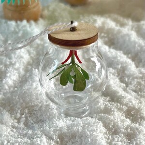 Miniature Mistletoe Glass Globe Hanging Decoration - Etsy UK