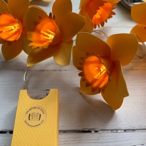 Paper Daffodil Flower LED Fairy String Lights - Etsy UK