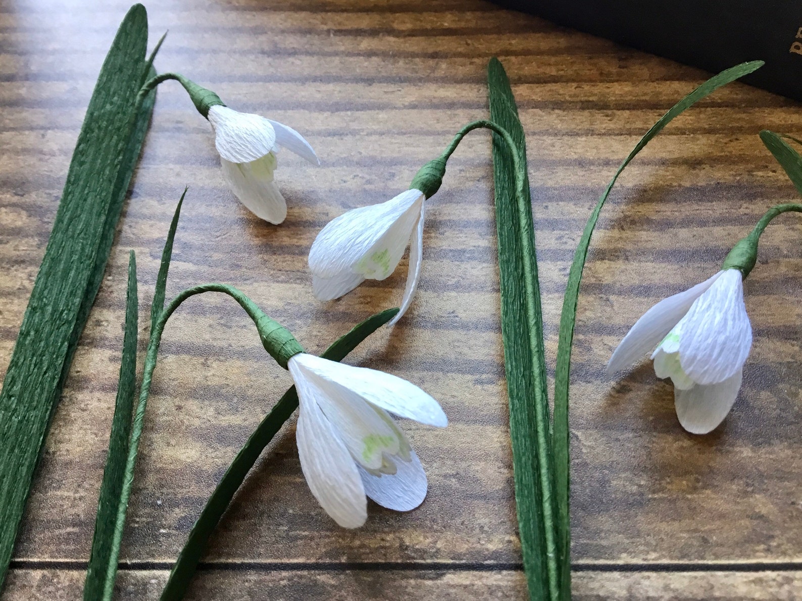 Crepe Paper Snowdrop Galanthus Flower | Etsy