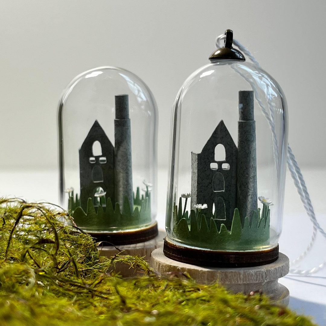 Miniature Cornish Engine House Tin Mine Glass Dome Decoration - Etsy