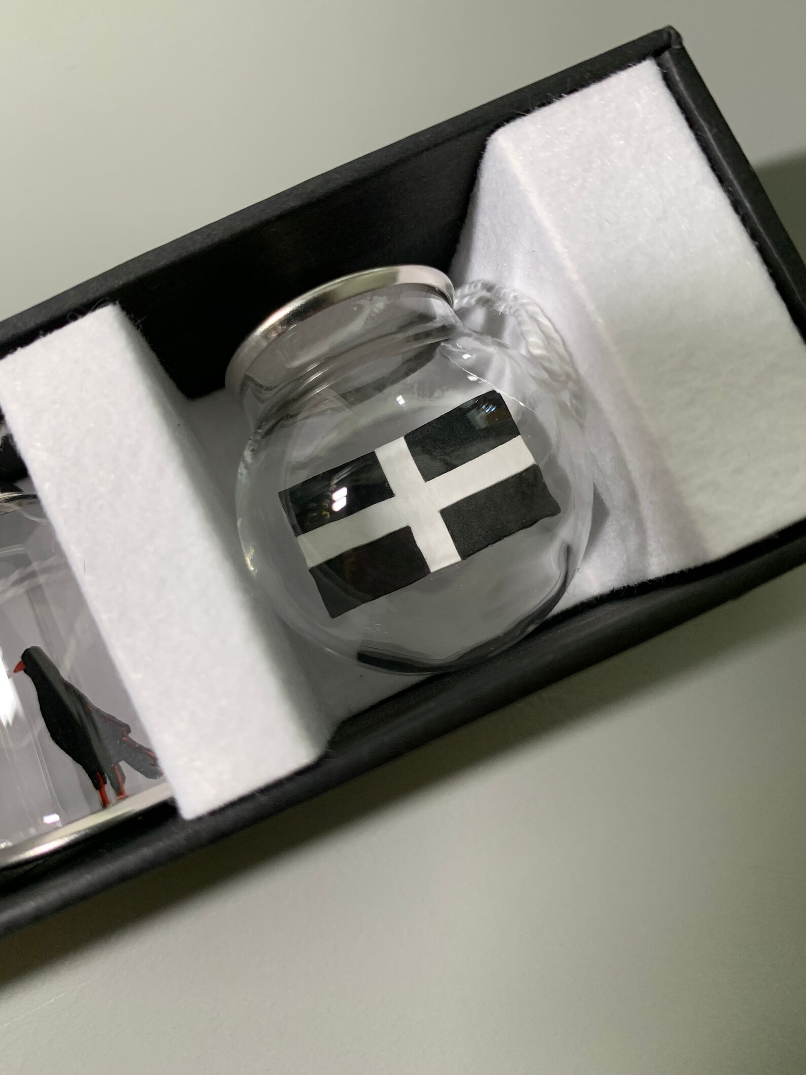 Cornish Flag Chough and Coat of Arms Miniature Hanging Glass - Etsy UK