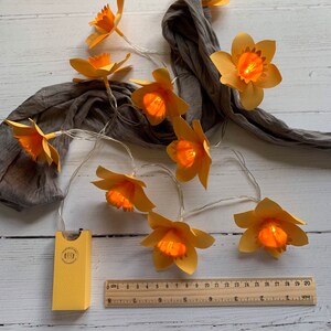 Paper Daffodil Flower LED Fairy String Lights - Etsy UK