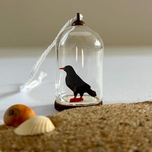 Cornish Flag, Chough and Coat of Arms Miniature Hanging Glass and Paper ...