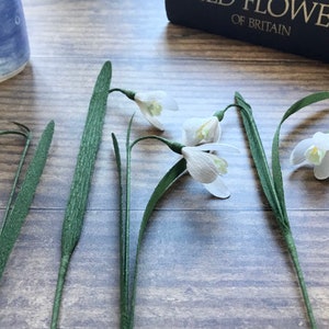 Crepe Paper Snowdrop Galanthus Flower - Priced per Stem - Etsy