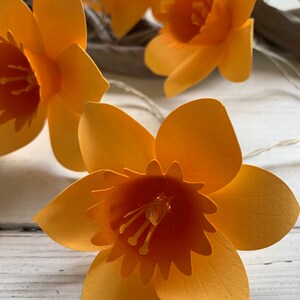 Paper Daffodil Flower LED Fairy String Lights - Etsy